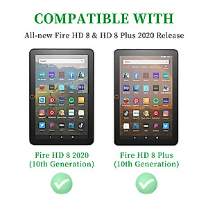 Case for Fire HD 8/8 Plus Tablet Case (12th/10th Generation, 2022/2020 Released),Multi-Angle Slim Folio Stand Smart Cover for Kindle fire Hd 8/8 Plus 12/10 Gen 8 inch-Moon Star Night