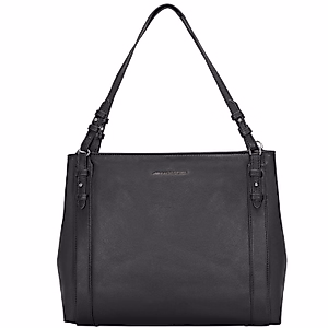 MARC PETER Hana Black Nappa Leather Hobo Bag for Women | Top Handle Satchel | Women Fashion Shoulder Bag