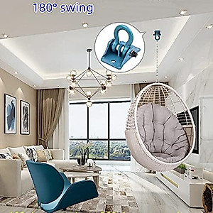 Yyiwhmy Stainless Steel Swing Hanger 1500LB Capacity for Swing Seat Porch Yoga Hammock Chair Sandbag Indoor Outdoor （Bule