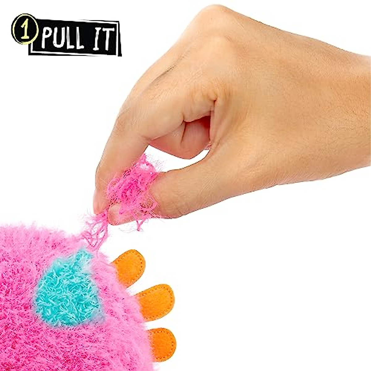 Fluffie Stuffiez Axolotl Small Collectible Feature Plush - Surprise Reveal Unboxing with Huggable ASMR Fidget DIY Fur Pulling, Ultra Soft Fluff