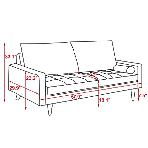 Kingway Inc Loveseat Love, 2 Seat, Black