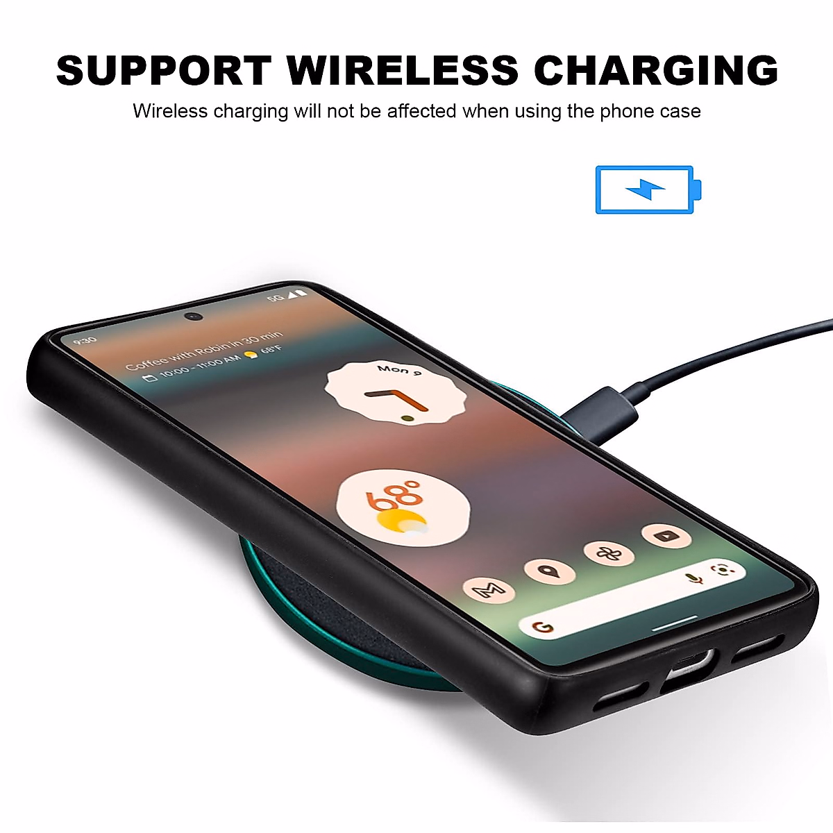 SKYLMW Designed for Google Pixel 7 Pro Case 5G (2022) [Compatible with Magsafe] - Plush Matte Finish and Full Body Protection Cover for Men Women Girls (6.7 Inch) Orange