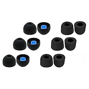 12 pcs Large Size (L-BHB-BMF-sB) Hybrid and Memory Foam Replacement Set Adapters Earbuds Ear Tips Compatible with Sony in-Ear Earphones Headsets