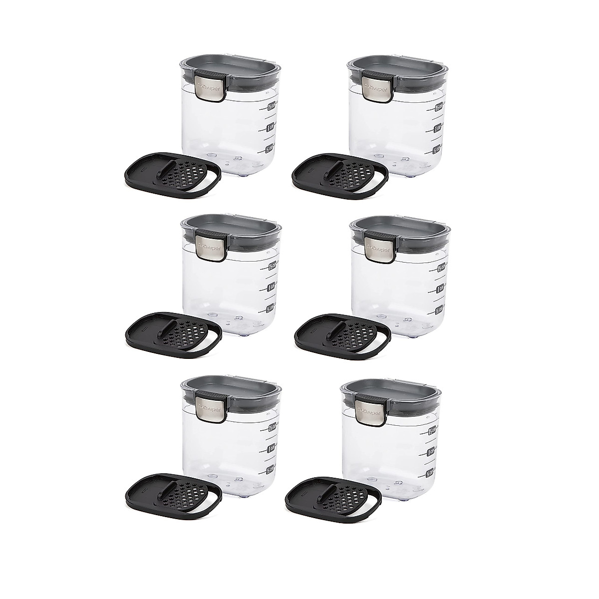 Progressive International PKS-401 1.5 Cup Mini Prokeeper + Airtight Silicone Seal Storage Container Great For Spices & Baking Acessories Set of 6 (PKS-401 (6-Pack))