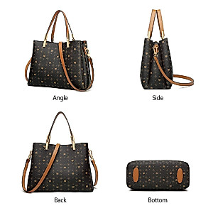 iFOXER PVC Leather Handbags for Women Top-handle Bags (brown)