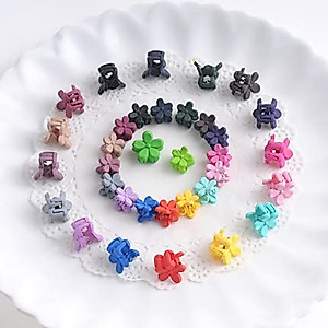 80 Piece Mini Hair Clips for Girls,Cute Candy Colors Flower Hair Pins for Toddlers Bangs Kids Children and Women Hair Bangs Little Clips Accessories