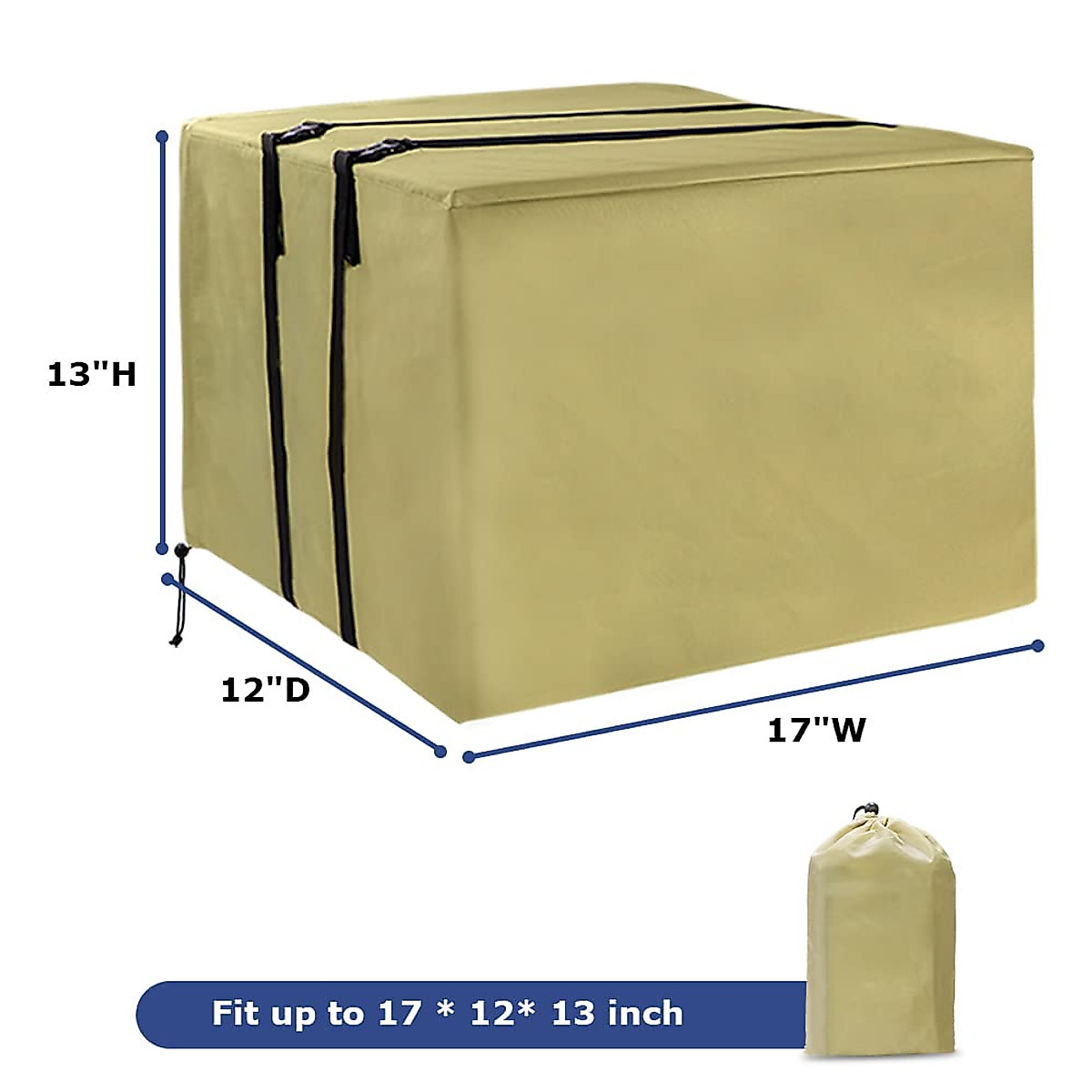 ONELIGHT Window Air Conditioner Unit Cover - AC Covers for Outside,Fit up to 17"x13"x12"