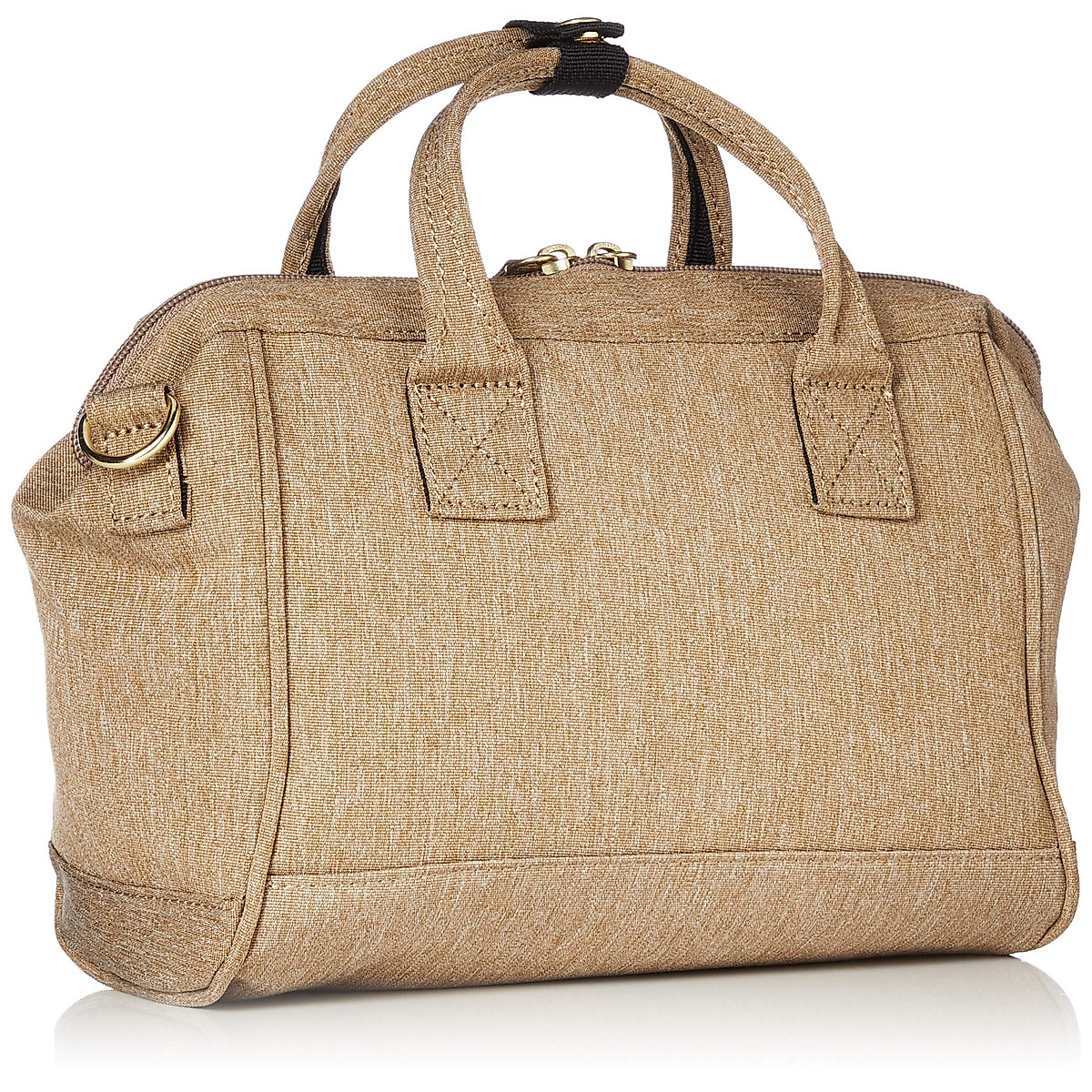 anello GRANDE(アネロ グランデ) Women's 2-Way Mini Shoulder Bag with Metal Clasp, Beige, One Size