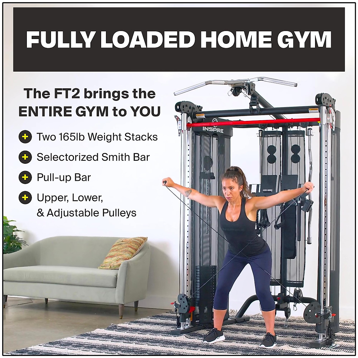 INSPIRE Fitness FT2 Functional Trainer and Smith Station