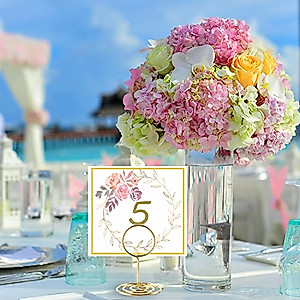 26Pcs Table Number Holders, Place Card Holder, Wire Picture Holder, Small Size Table Card Holders, Photo Holder for Centerpieces, Wedding Reception, Party, Birthday (Gold)