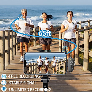 JIIFO Lavalier Microphone for iPhone iPad(2 TX + 1 RX + Charging Case),Wireless Clip Mic,Plug-Play Microphone for iPhone Video Recording,Interview Live Stream,Podcast,YouTube,TikTok