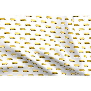 Spoonflower Fabric - Sweet American School Bus Back Fashion Kids Yellow Car Teacher Room Printed on Petal Signature Cotton Fabric Fat Quarter - Sewing Quilting Apparel Crafts Decor