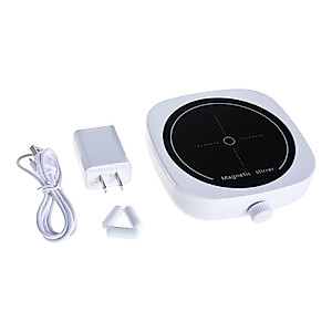 Toolly Mini Stir Plate Magnetic Lab Stirrer with 3 Stir Bars, Magnetic Mixer 2000ml Adjustbable Speed 200-2000 RPM for Classroom, Work or Home Experiments & Projects (No Heating)