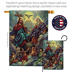 Ornament Collection The Holy Trinity Garden Flag Religious Faith Hope Grace Peace Dove Christian Religion Easter House Decoration Banner Small Yard Gift Double-Sided, Made in USA