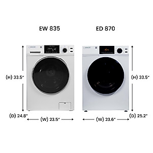 Equator Deluxe Laundry Set Digital Washer 1.9cf 110V+ Vented Dryer 4cf 110V