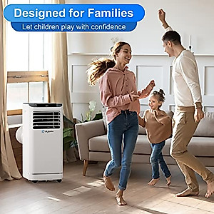 Wiytamo 10,000 BTU Portable Air Conditioners for Room Up to 450 Sq.Ft, 4-in-1 Portable AC Unit, Heater, Dehumidifier & Fan with Remote Control, Self Evaporation System, LED Display