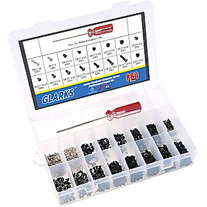 Glarks 880pcs Laptop Notebook Computer Screw Replacement Repair Kit for Lenovo Dell Toshiba Sony Samsung HP Gateway (Extra: Phillips Screwdriver)