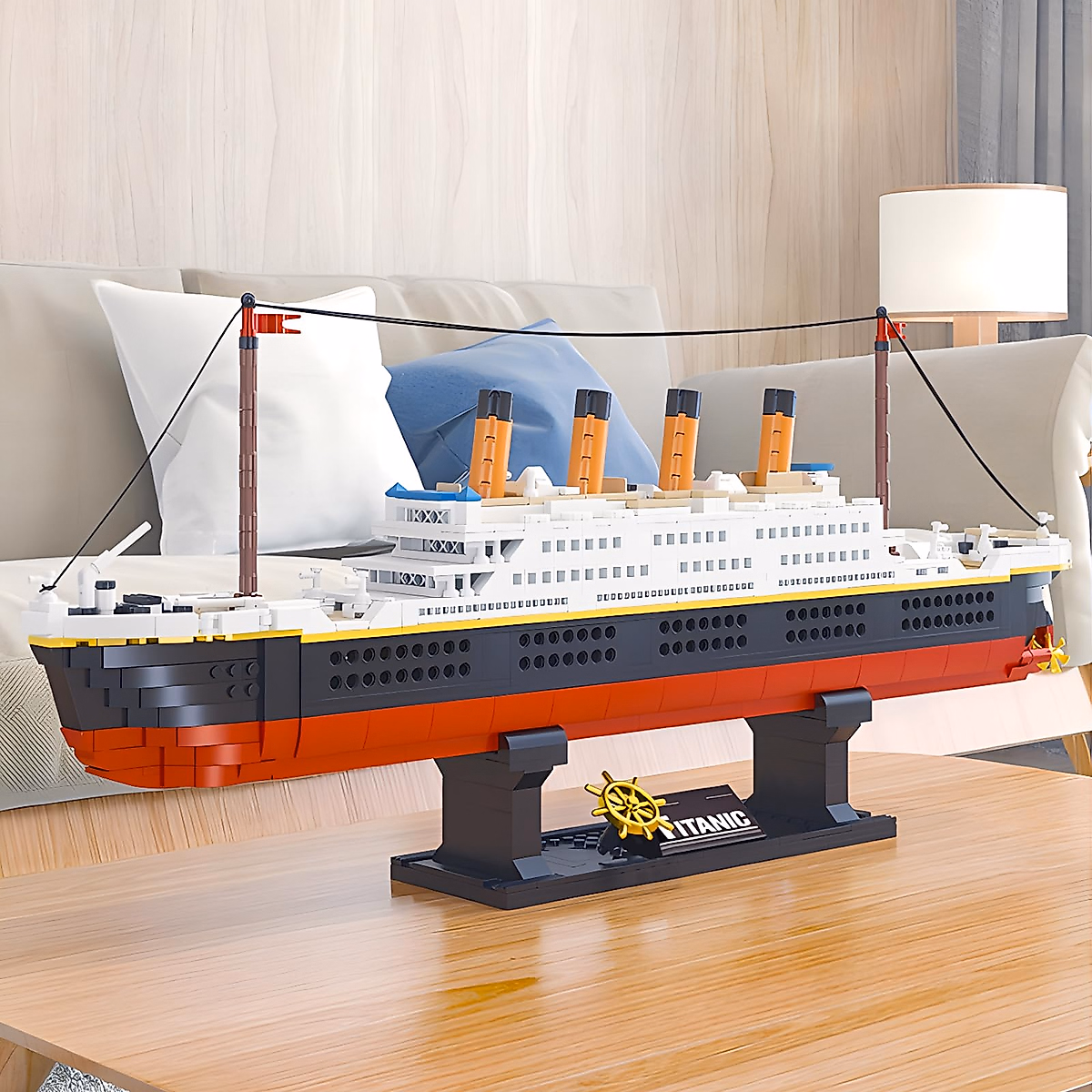 RSDHFLY Titanic Model Building Blocks Set,1288 Pieces Titanic Cruise Ship Model Building Set Toys,a DIY Bricks for Adults and Toys Gifts for Kids