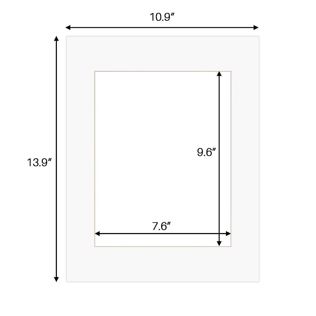 ZBEIVAN 11x14 White Picture Mats with Core Bevel Cut Frame Mattes for 8x10 Pictures - Pack of 12