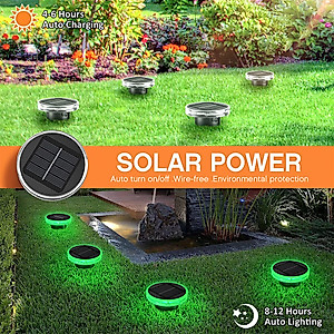 TIJNN Solar Humidity Test Lights -6 Pack, Soil Moisture Monitoring, Automatic Switch IP65 Waterproof Sealing Structure, Suitable for Garden Landscape Decoration Buried Path Lights