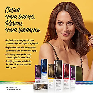 AGE beautiful Permanent Hair Color Dye Liqui Creme | 100% Gray Coverage | Anti-Aging Haircolor | Biotin for Thicker, Fuller Hair | Professional Salon Coloring | 7N Dark Blonde