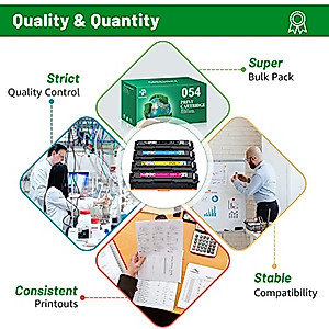 GREENSKY Compatible Toner Cartridge Replacement for Canon CRG 054 54 054H Color Ink ImageClass LBP622Cdw MF644Cdw MF642Cdw MF641cw MF642c MFb42cdw 643c 644c Laser Printer(Black, Cyan, Magenta, Yellow)