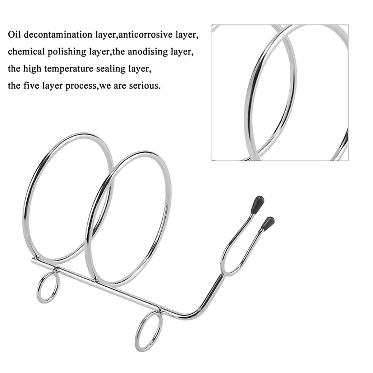 Faleto Stainless Steel Shaving Brush Stand Holder and Soap Bowl Mug Set for Safety Razor Brush