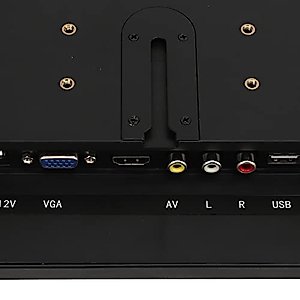 Jaerb LED Monitor, Color Screen 13.3 Inches TFT LED Monitor Multi Interfaces with Remote Control for Office (US Plug)