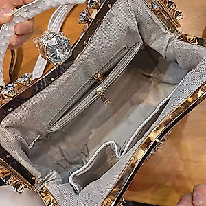 Shirt Luv Diamond Handbags for Women Purses Hobo Tote Bag Crossbody Bag genuine Leather Fashion Top Handle Satchel Evening Bags (White 3)