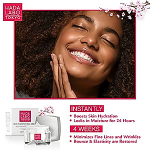 Hada Labo Tokyo Skin Plumping Gel Cream with Super Hyaluronic Acid & Collagen - 24 Hour Moisture & visible Line Plumping Fragrance & Paraben Free Non-Comedogenic (Packaging May Vary), 1.76 Fl Oz