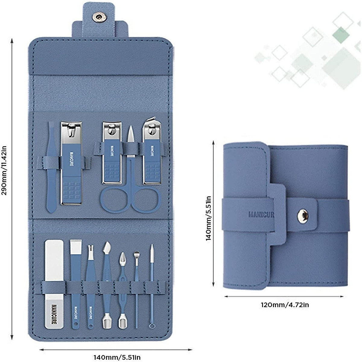 16-Piece Nail Clippers Portable Set, Professional Manicure and Pedicure Set, Manicure Set with Storage Tools, Nail Clippers Set Beauty Tools, Beauty Pliers Pedicure Knife (16 Pcs/Set, Yellow)