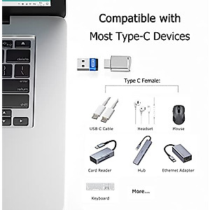 TargetGo USB Type C to USB A Male Adapter, 4-Pack, Blue