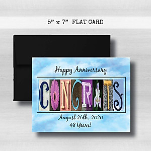 Congrats Wedding, Wedding Engagement Couple Gift, Floral Letter Art,Personalized Anniversary Card