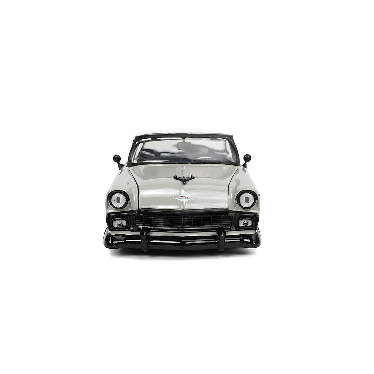 Jada Toys Bigtime Muscle 1:24 1956 Chevy Bel Air Die-cast Grey White, Toys for Kids and Adults