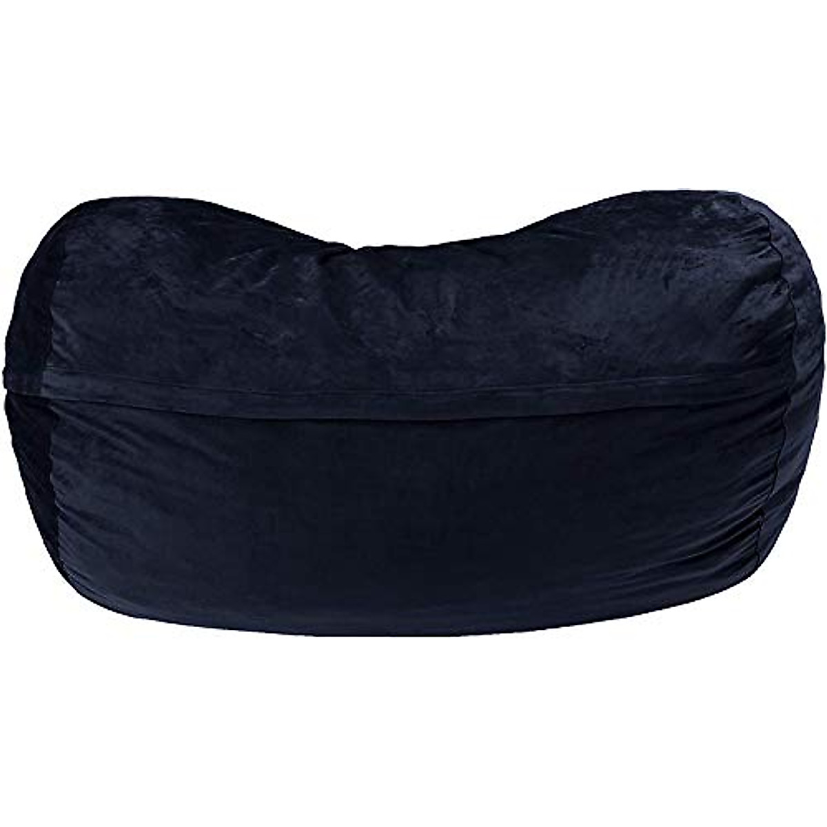 Amazon Basics Memory Foam Filled Bean Bag Lounger with Microfiber Cover, 6 ft, Blue, Solid