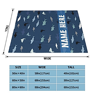 XJone Personalized Custom Baby Blankets with Name for Boys, Customized Name Blanket for Infants Newborns Kids