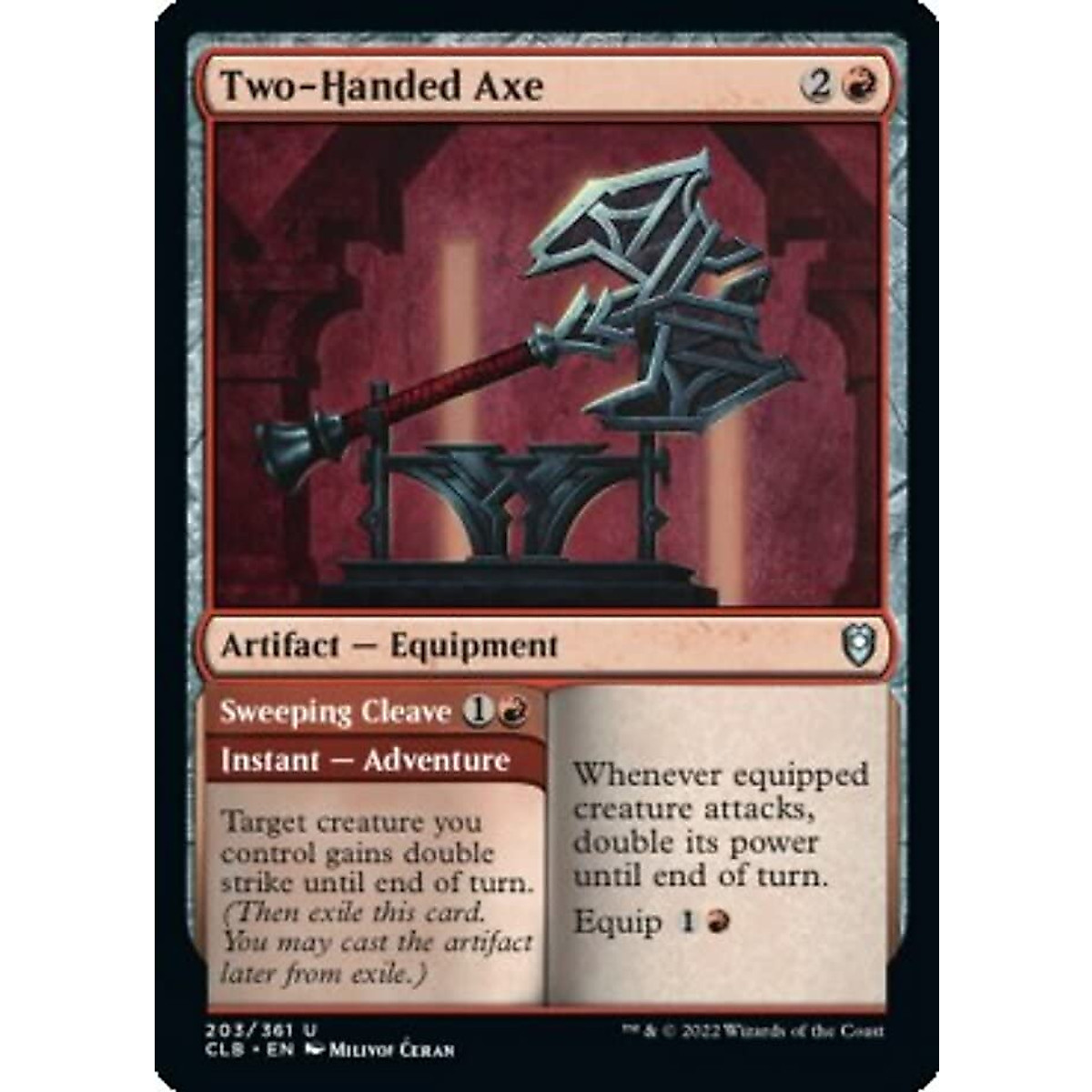 Magic: the Gathering - Two-Handed Axe // Sweeping Cleave (203) - Battle for Baldur's Gate