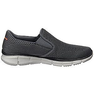 Skechers Men's Equalizer Double Play Slip-On Loafer,Charcoal/Orange,11 M US