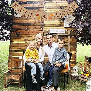 SWYOUN Burlap Fall in Love Banner Fall Autumn Wedding Supplies Engagement Bridal Shower Garland Decoration