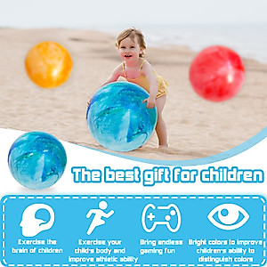 Qiuttnqn 6 PCS Fun Bouncy Balls,12 Inch Marbleized Bouncy Balls,Rubber Inflatable Kick Ball with Pump for Kids and Adults,Park,Beach,Playground,Indoor and Outdoor Games