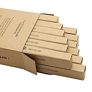 Clypolly Firm Toothbrush Extra Hard Birstles Bamboo Toothbrush for Adult 12 Pieces