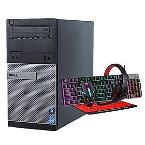 Dell OptiPlex Computer Gaming Desktop, Intel Core i7 3rd gen 3.2GHz Processor, 16GB Ram, 512GB SSD, NVIDIA 1660 6 GB, Ultronix Keyboard, Mouse, Mousepad, Headset Windows 10 Pro (Renewed)