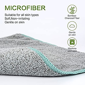 SINLAND Microfiber Face Towels Ultra Soft Facial Washcloths Face Cloth 12Inch x 12Inch 6 Pack