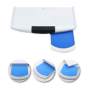 IBOWZ Keyboard Drawer Tray Under Desk Keyboard Tray with Height Adjustable Stand,Slide-Out Keyboard Shelf for Ergonomic Typing,Improve Posture and Relieve Fatigue,with 360° Mouses Tray,Platfor