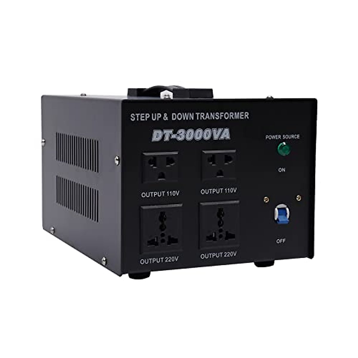 3000W Step Up & Down Voltage Transformer Converter AC 110V⇋220V DT-3000VA Voltage Converter Power Transformer Step-Up/Step-Down 110V - 220V/ 220V - 110V, with Dual Circuit Breaker Protection