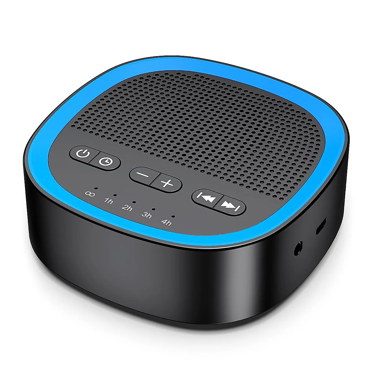 iEasy Sleep White Noise Sound Machines with 30 Soothing Sounds 3.5 mm Headphone Jack 5 Timer Settings 32 Precise Volume Memory Function Compact Design Ideal Gift for Everyone
