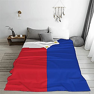 Cute Philippines Flag Blanket Soft Flannel Throw Blanket Lightweight Cozy Warm Filipino Blanket for Couch Bed Living Room Sofa 50"X40"
