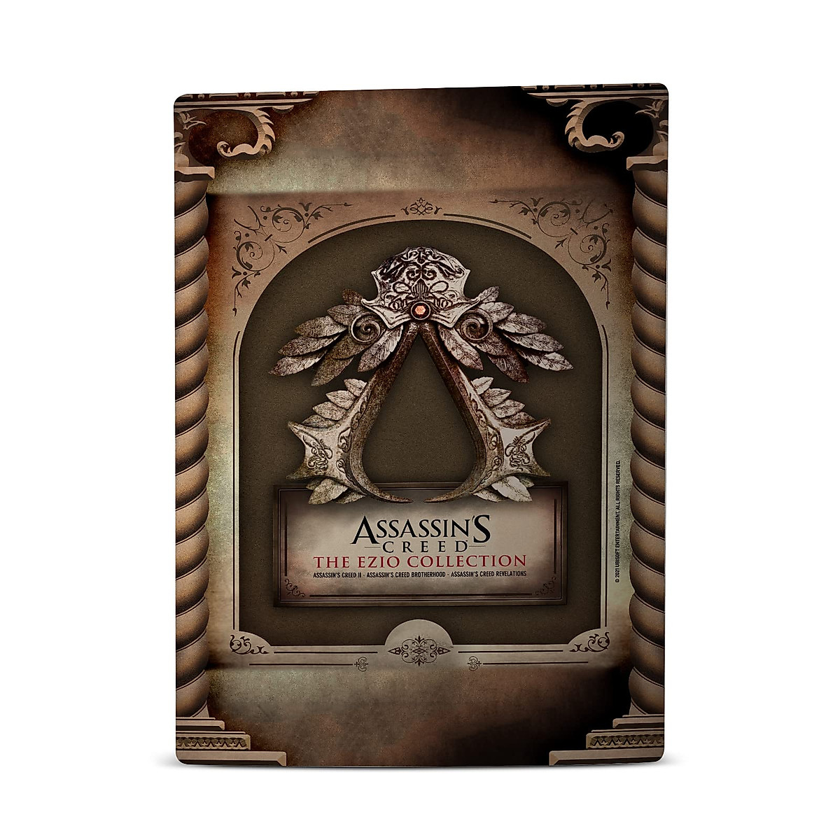 Head Case Designs Officially Licensed Assassin's Creed Belt Crest II Graphics Vinyl Faceplate Gaming Skin Decal Compatible with Sony Playstation 5 PS5 Disc Edition Console & DualSense Controller