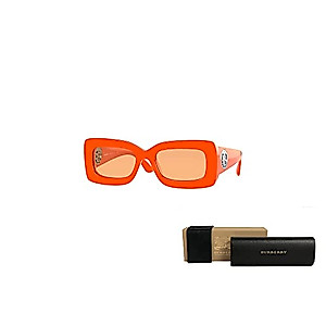 BURBERRY Astrid BE4343 393874 52MM Orange/Dark Orange Rectangle Sunglasses For Women + BUNDLE With Designer iWear Complimentary Eyewear Kit