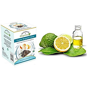Naturals-n-Organics Organic Bergamot Citrus Earl Grey Tea with Natural Italian Bergamot Oil for Autophagy and Detox, 24 Bio-degradable Pyramid Tea Bags